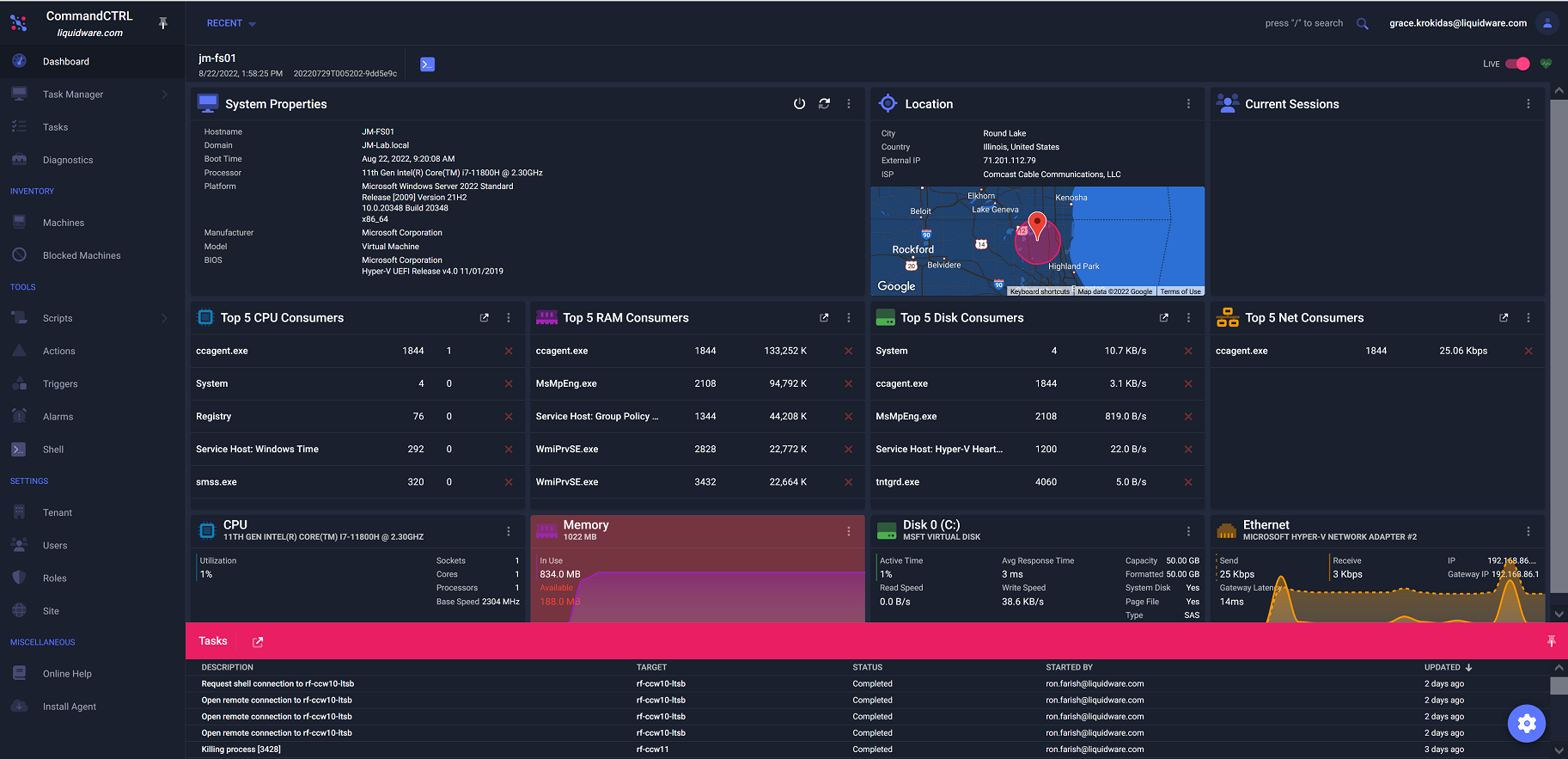 Liquidware CommandCTRL – Real-time Monitoring And Remediation | Ervik.as